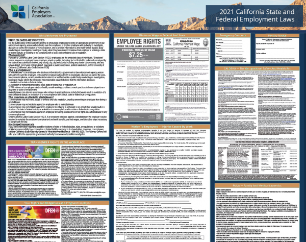 California & Federal 2025 Labor Law Posters – Greater San Fernando ...